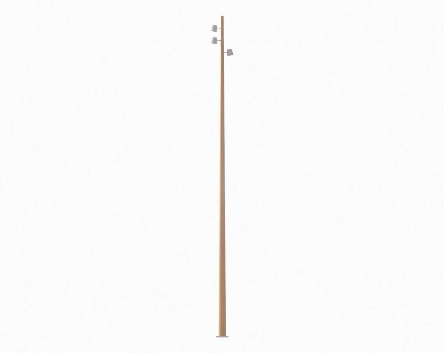 Wood Grain Tapered Light Pole - LANDMARK